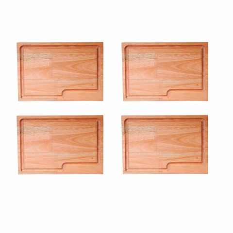 Set de 4 Platos de Madera BBQ Grill - Punto Parrilla